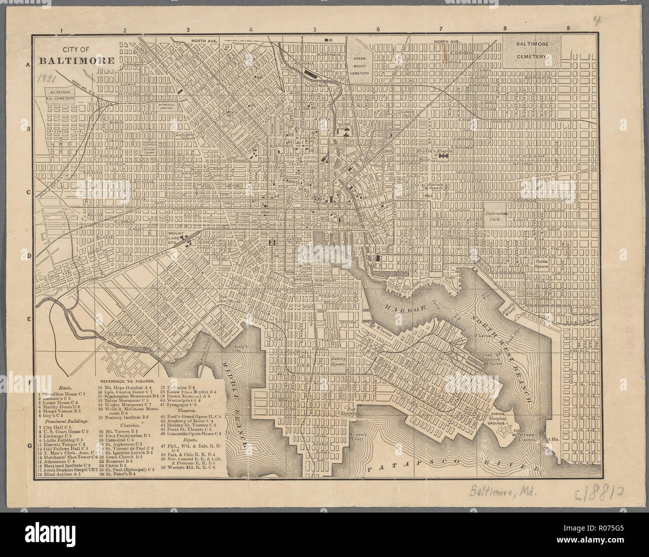 vintage american map Stock Photo - Alamy
