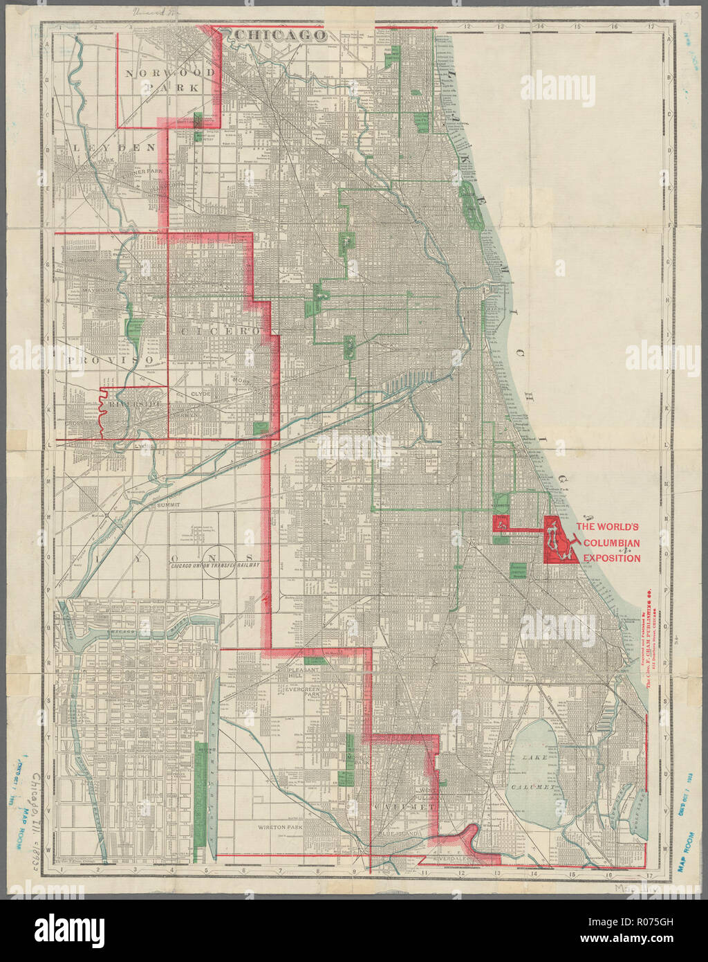 vintage american map Stock Photo - Alamy