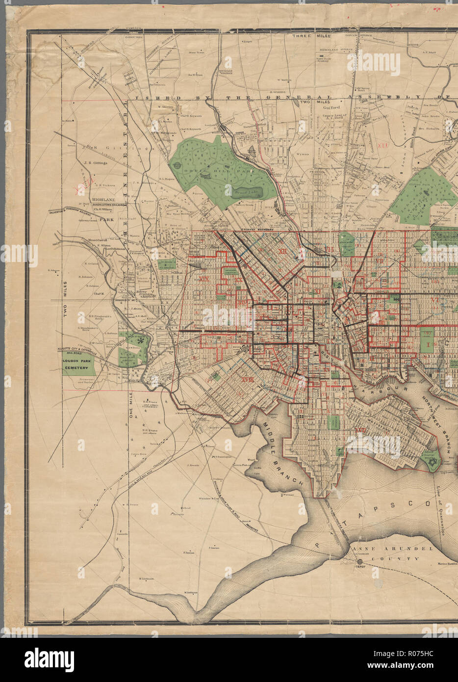 vintage american map Stock Photo - Alamy