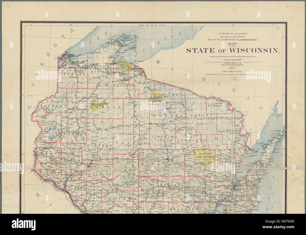 vintage american map Stock Photo - Alamy
