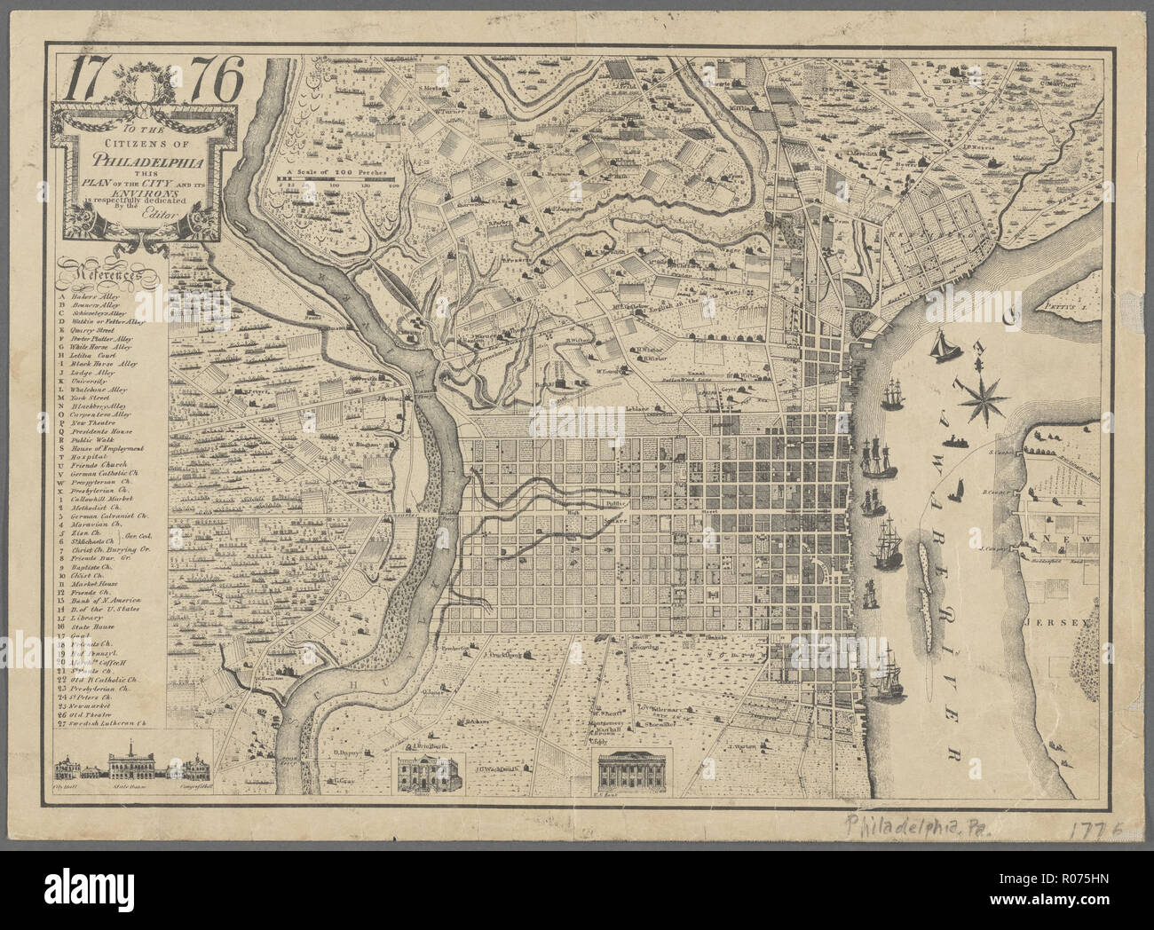 vintage american map Stock Photo - Alamy