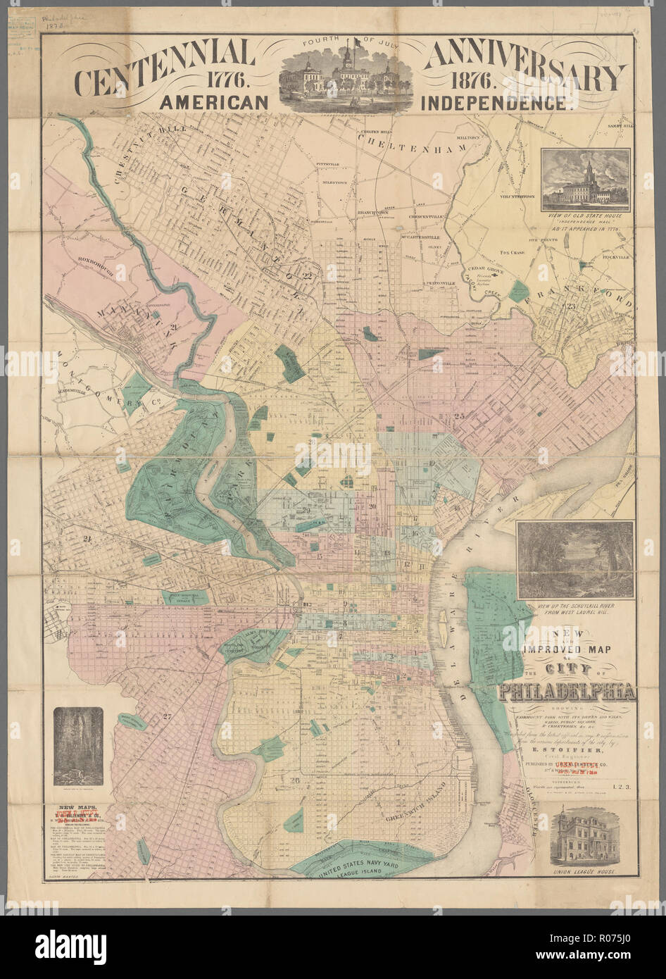 vintage american map Stock Photo - Alamy