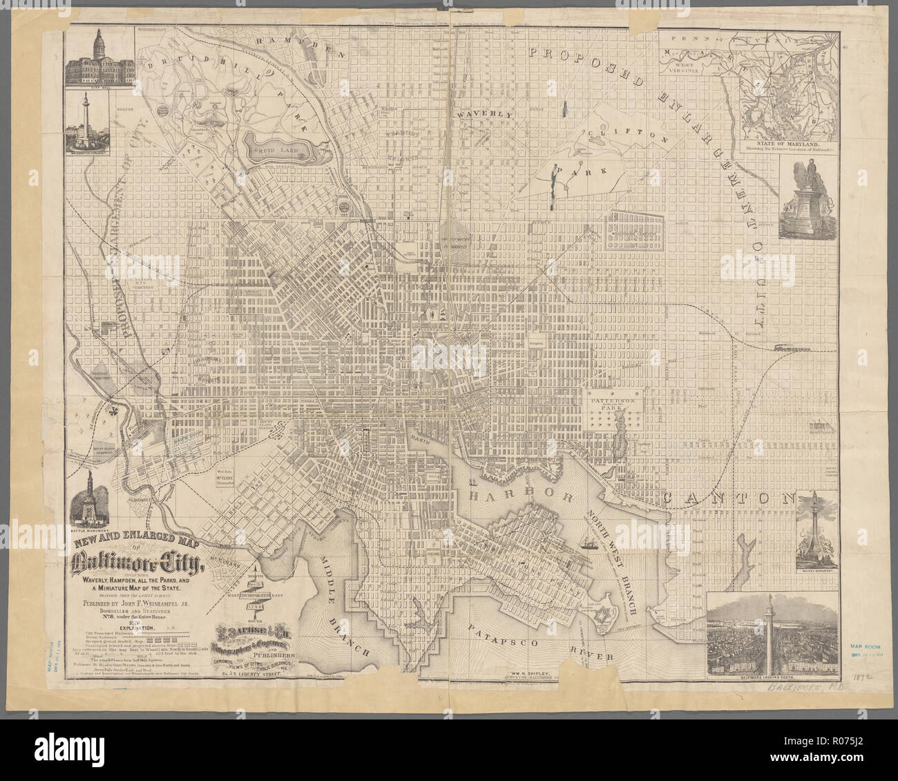 vintage american map Stock Photo - Alamy