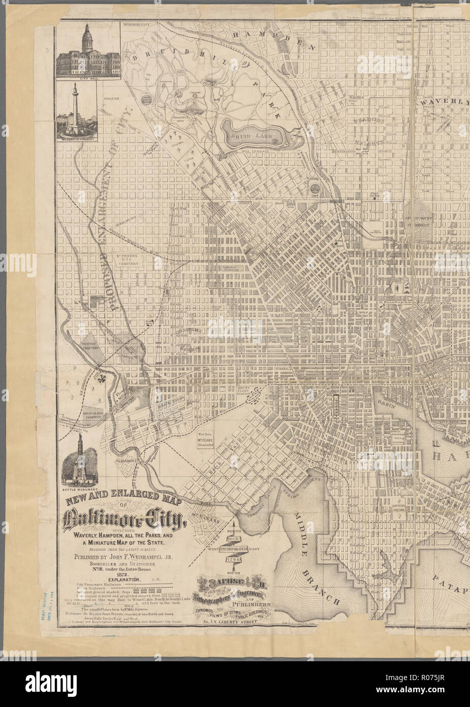 vintage american map Stock Photo - Alamy
