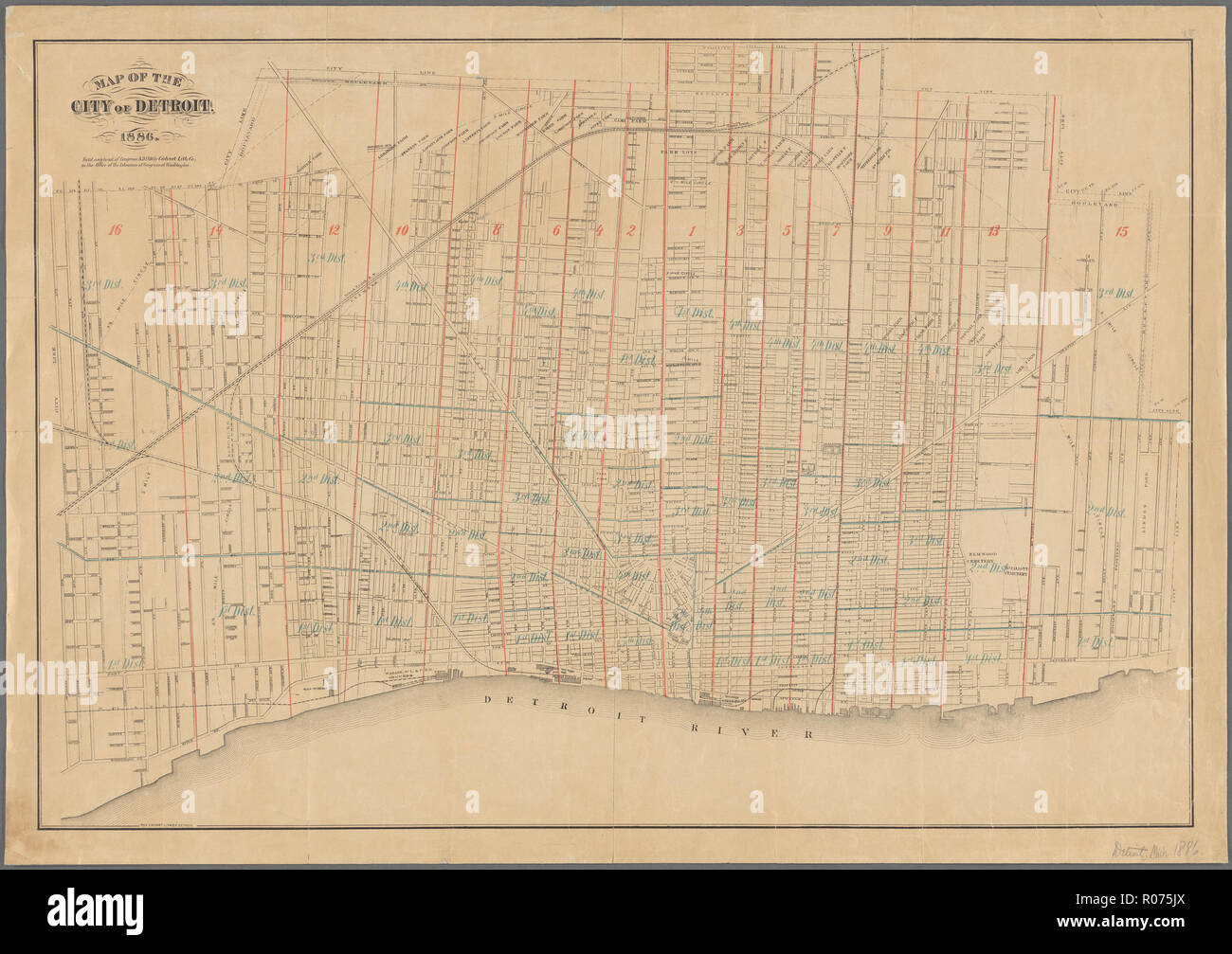 vintage american map Stock Photo - Alamy