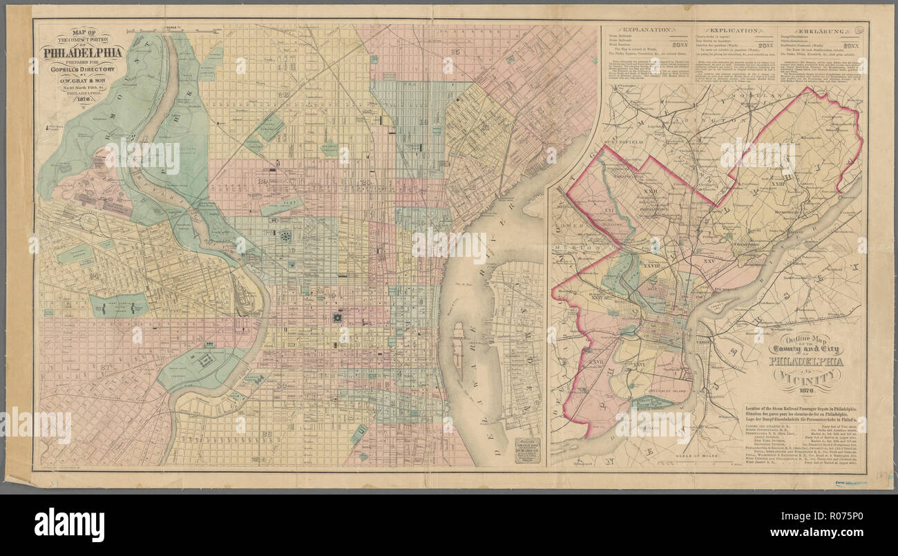 vintage american map Stock Photo - Alamy