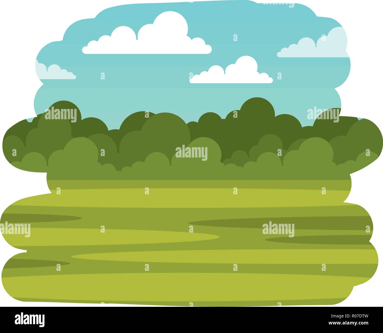field landscape scene icon vector illustration design Stock Vector ...