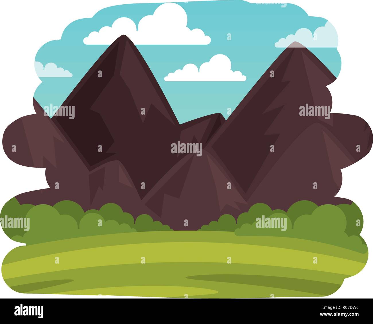 field landscape scene icon vector illustration design Stock Vector ...