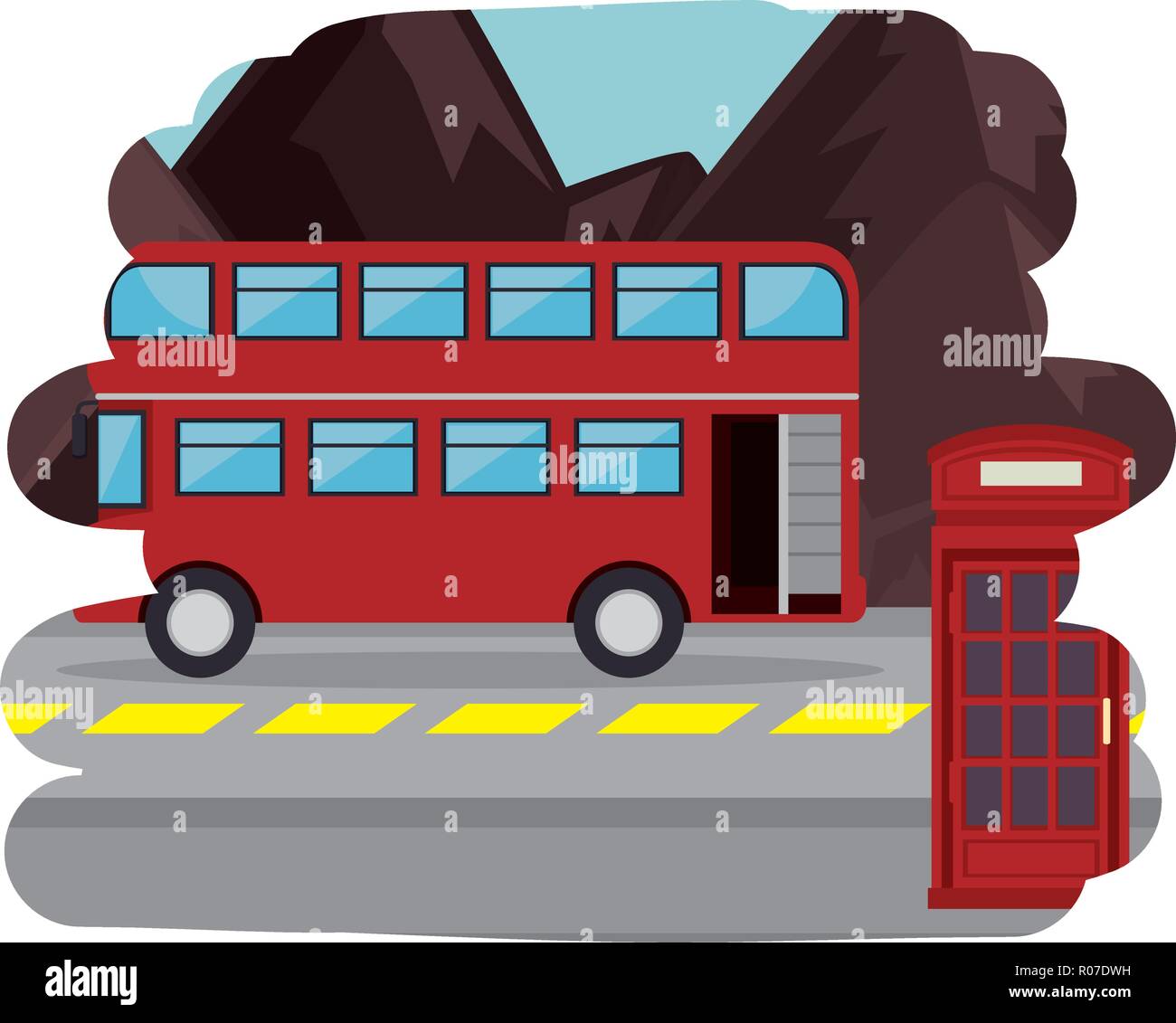 London iconic scene Stock Vector Images - Alamy