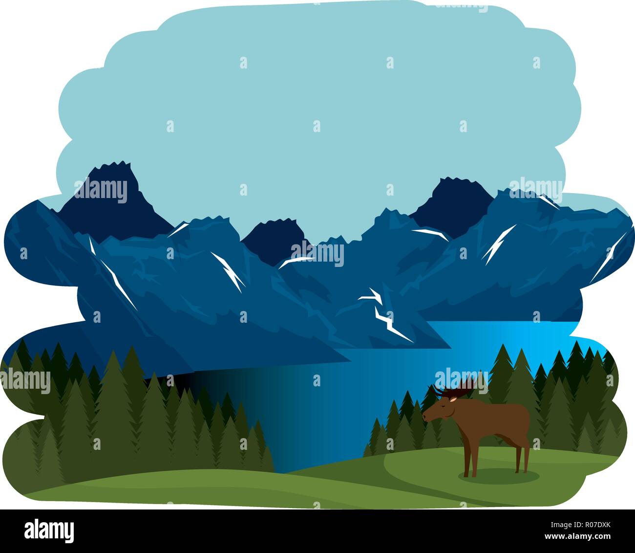 field landscape scene icon vector illustration design Stock Vector ...