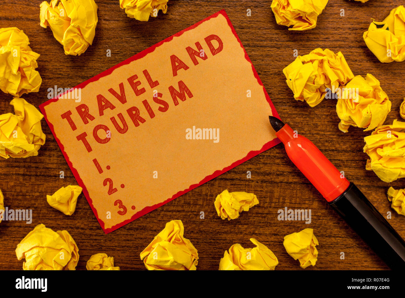 Handwriting text writing Travel And Tourism. Concept meaning Temporary ...