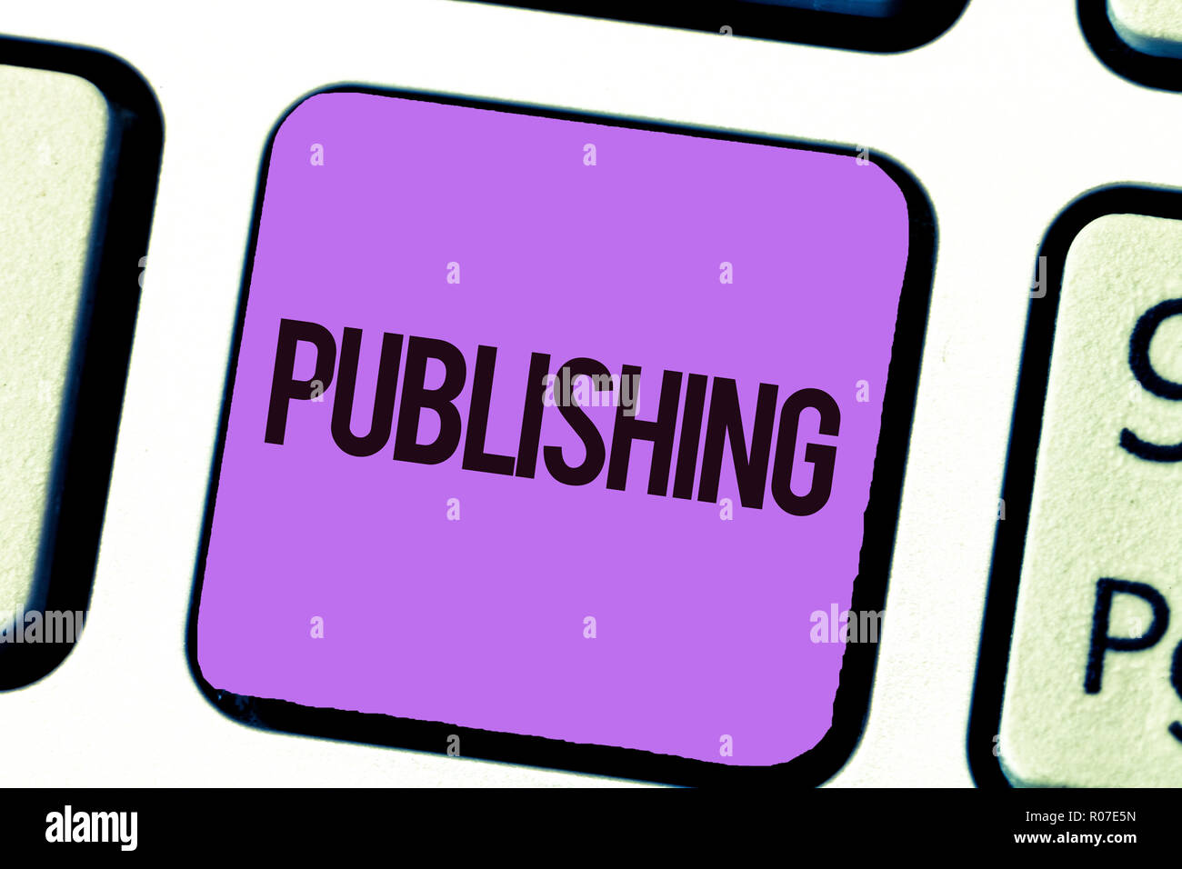 Conceptual hand writing showing Publishing. Business photo showcasing ...