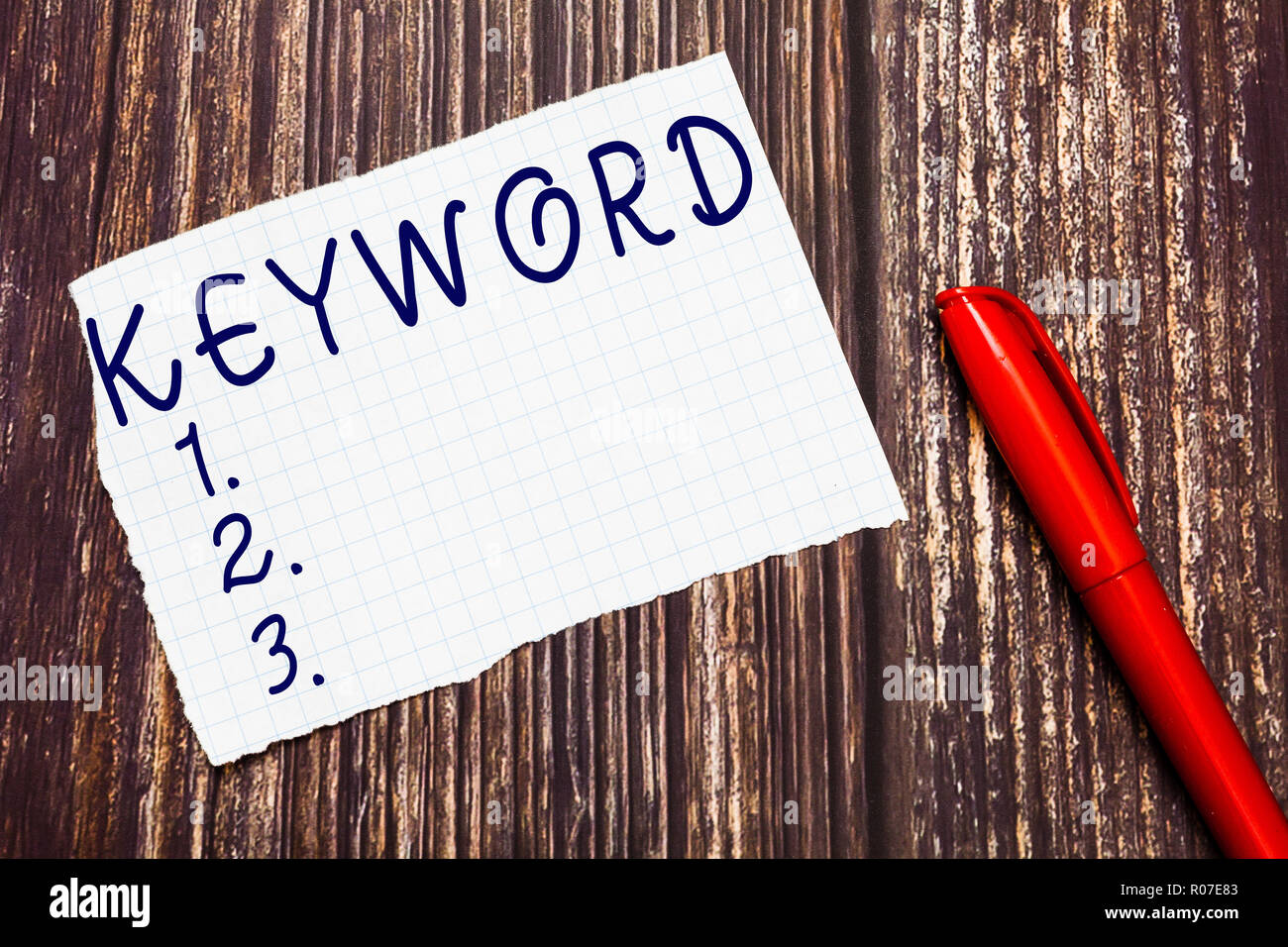 Text sign showing Keyword. Conceptual photo Word Concept with great ...