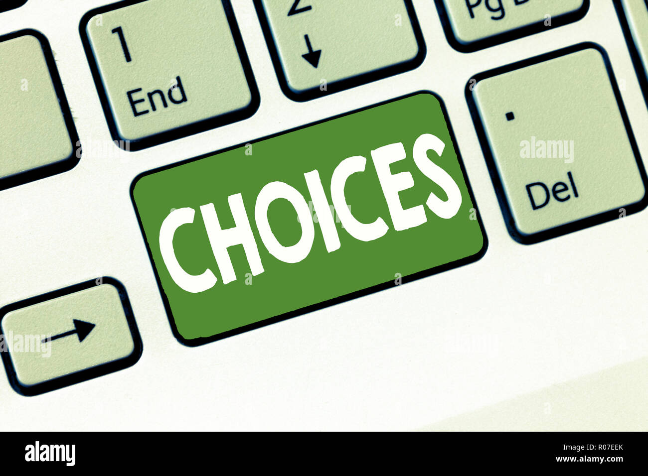 Text sign showing Choices. Conceptual photo Options Choosing between ...