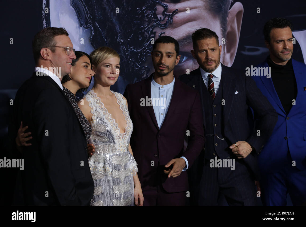 Celebrities attend th World Premiere of “VENOM” at Regency Village Theater. Featuring: Ruben ...