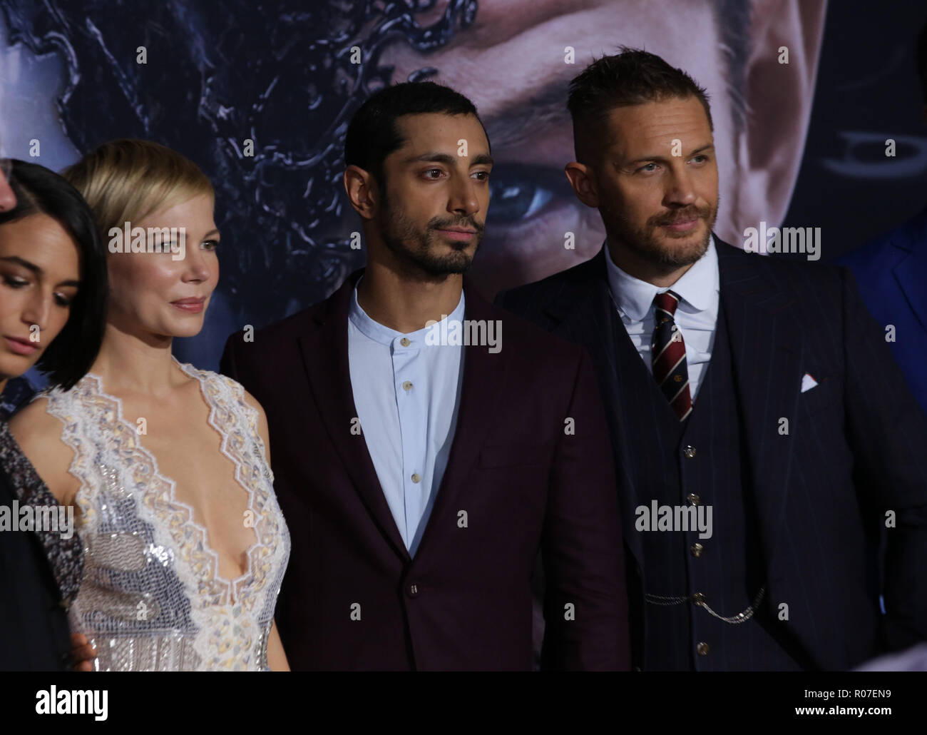 Celebrities attend th World Premiere of “VENOM” at Regency Village Theater. Featuring: Jenny ...