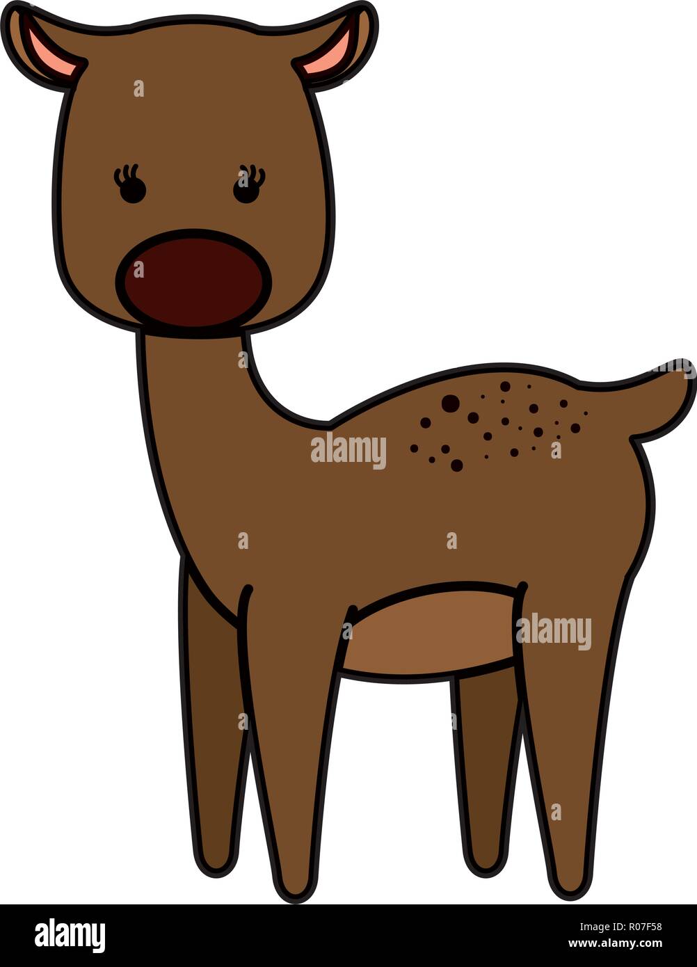 cute reindeer christmas character vector illustration design Stock ...