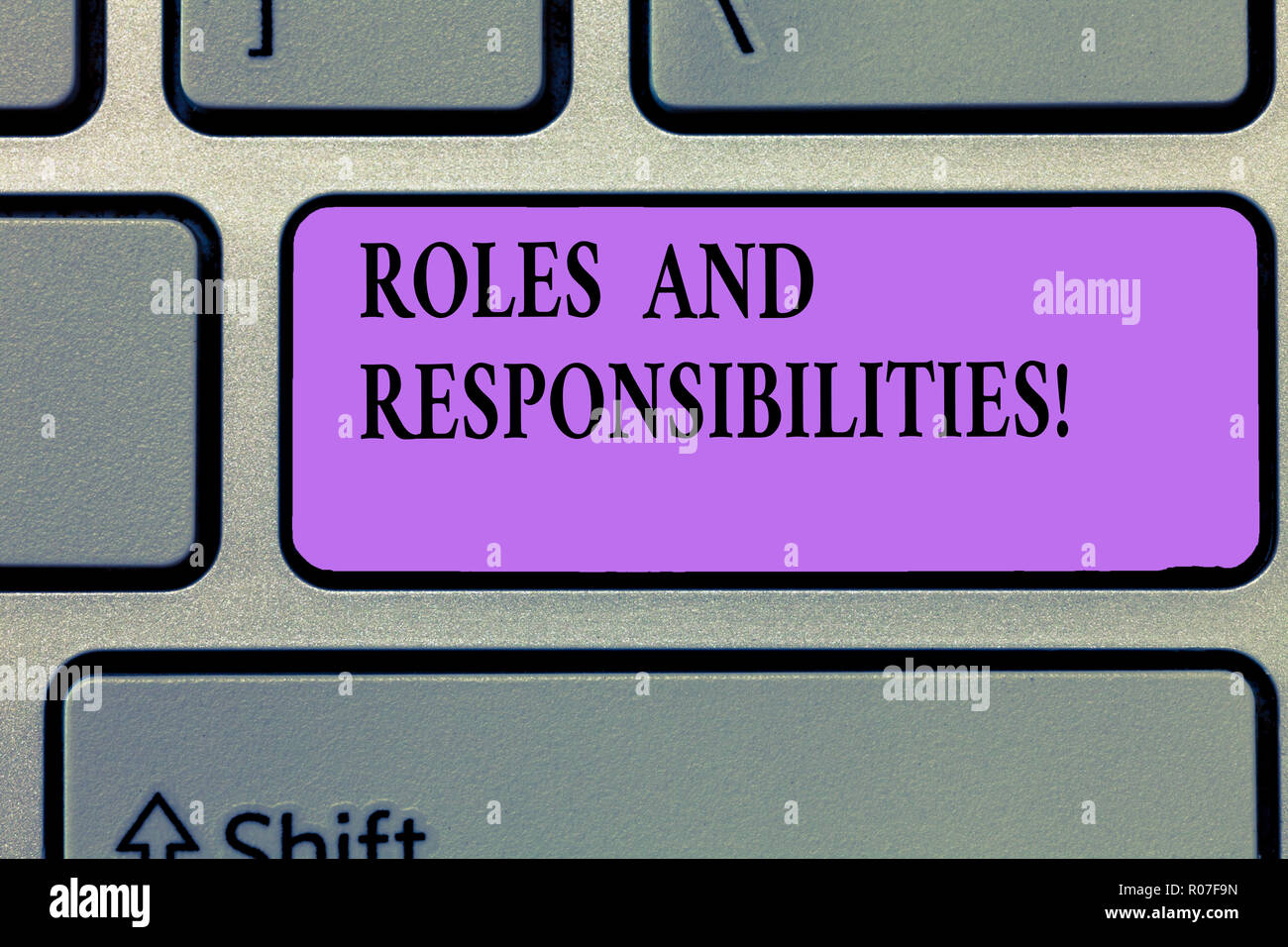 Writing note showing Roles And Responsibilities. Business photo ... Writing note showing Roles And Responsibilities. Business photo ...