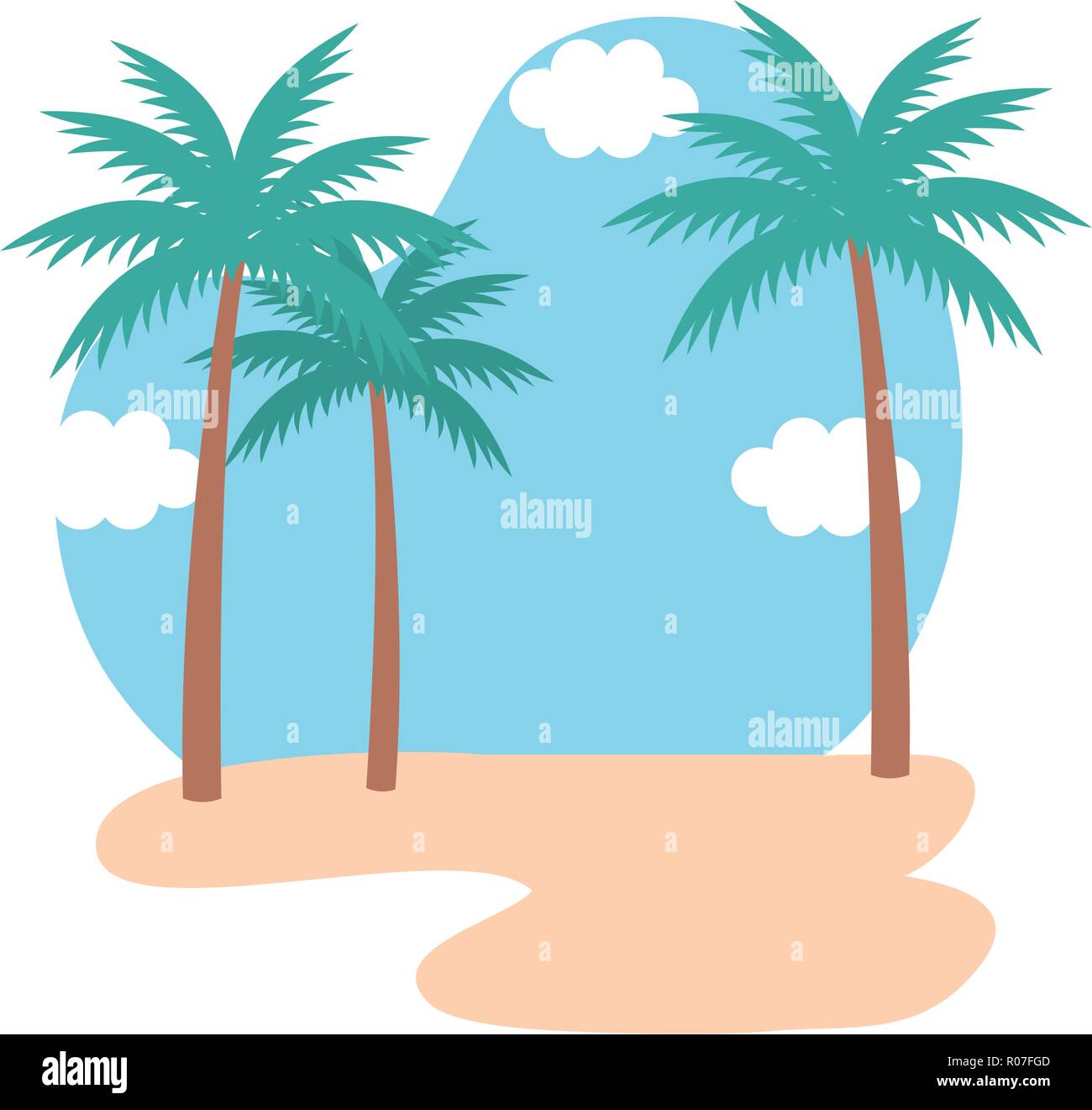 Summer seascape marine tourist beach Stock Vector Images - Alamy
