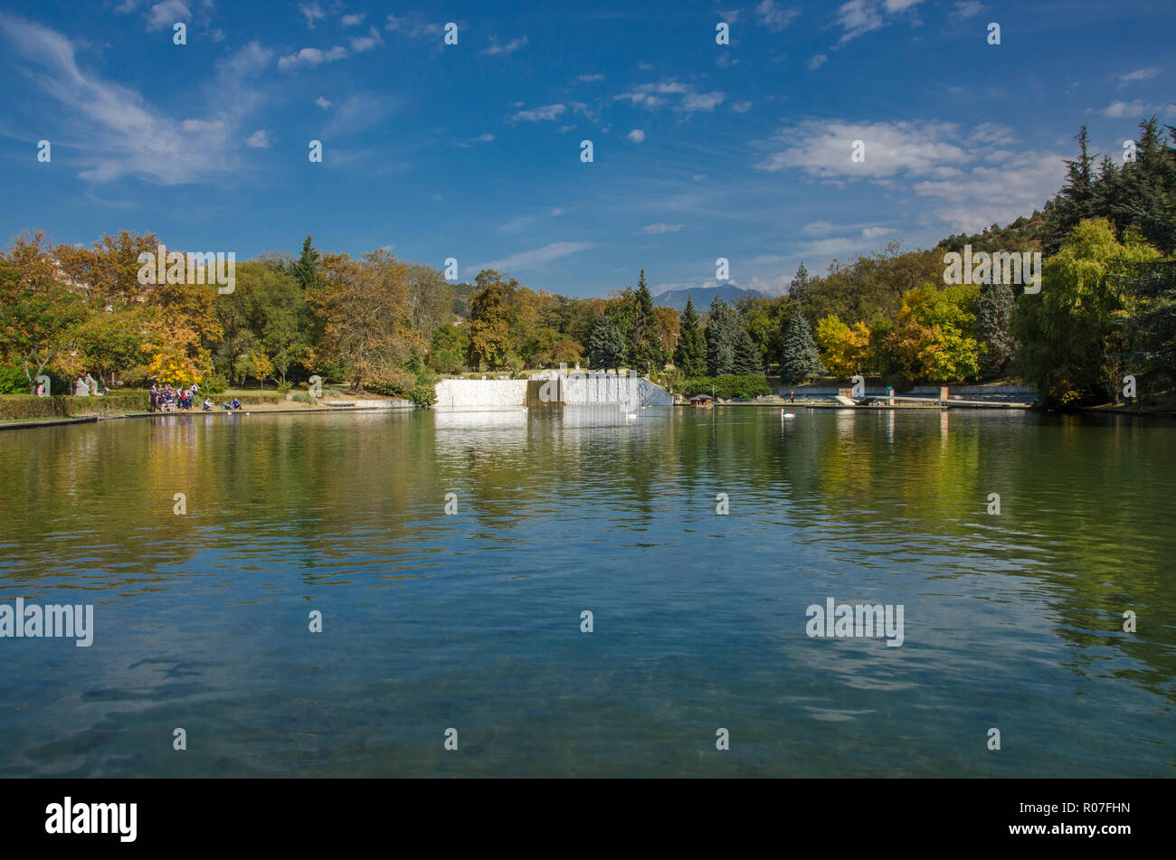 Bulgaria - Sandanski - artificial lake - pond - City park Stock Photo ...