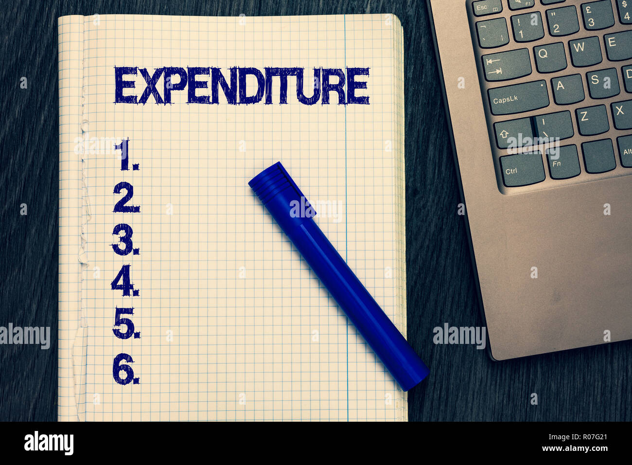 Text sign showing Expenditure. Conceptual photo Action of spending ...