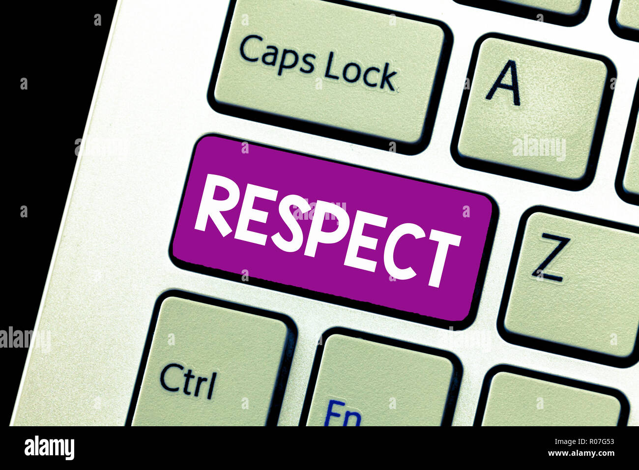 Word writing text Respect. Business concept for Feeling of deep ...