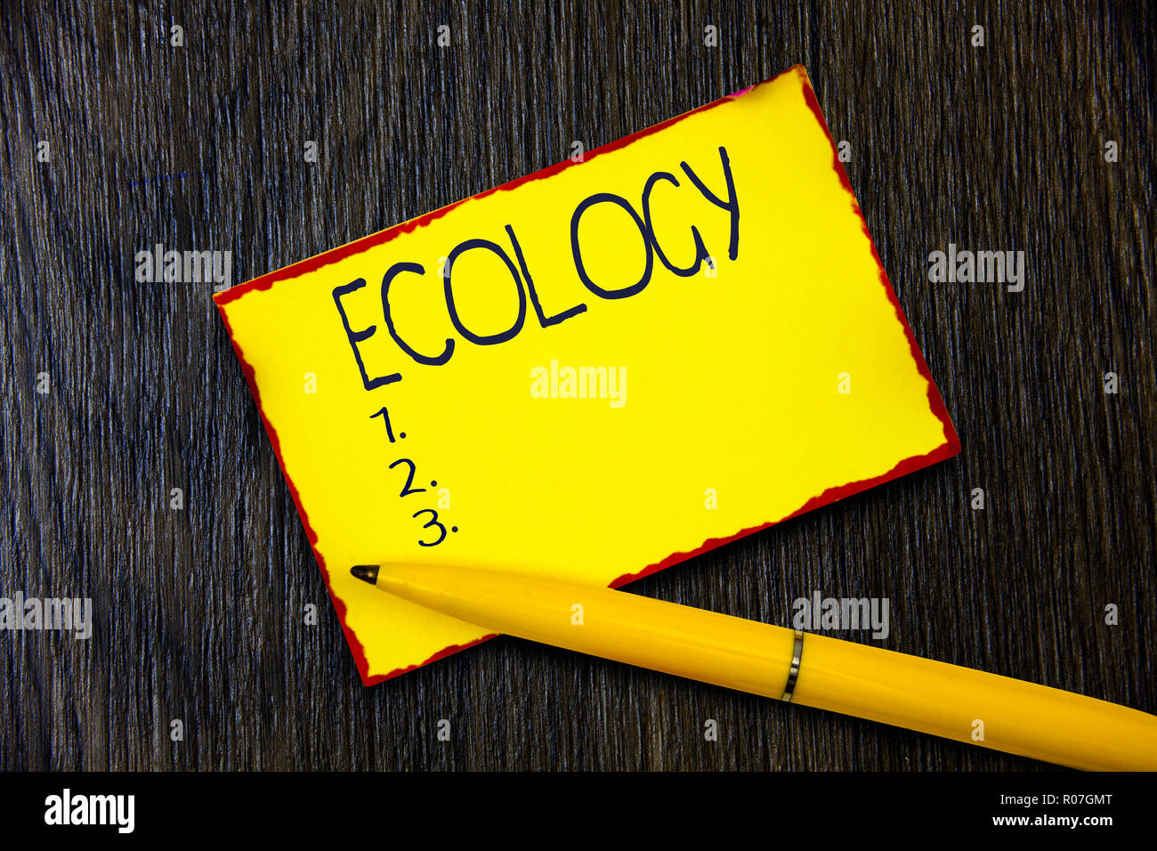 Handwriting text writing Ecology. Concept meaning Branch of science ...