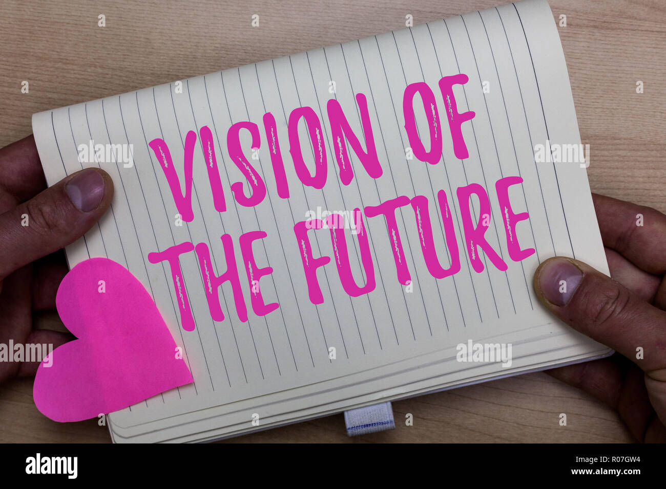 Writing note showing Vision Of The Future. Business photo showcasing ...