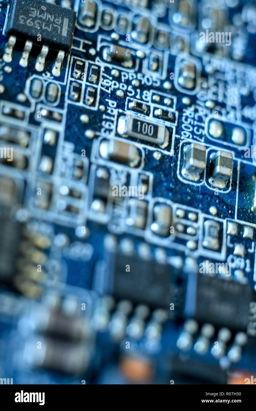 circuit boards in close up Stock Photo - Alamy