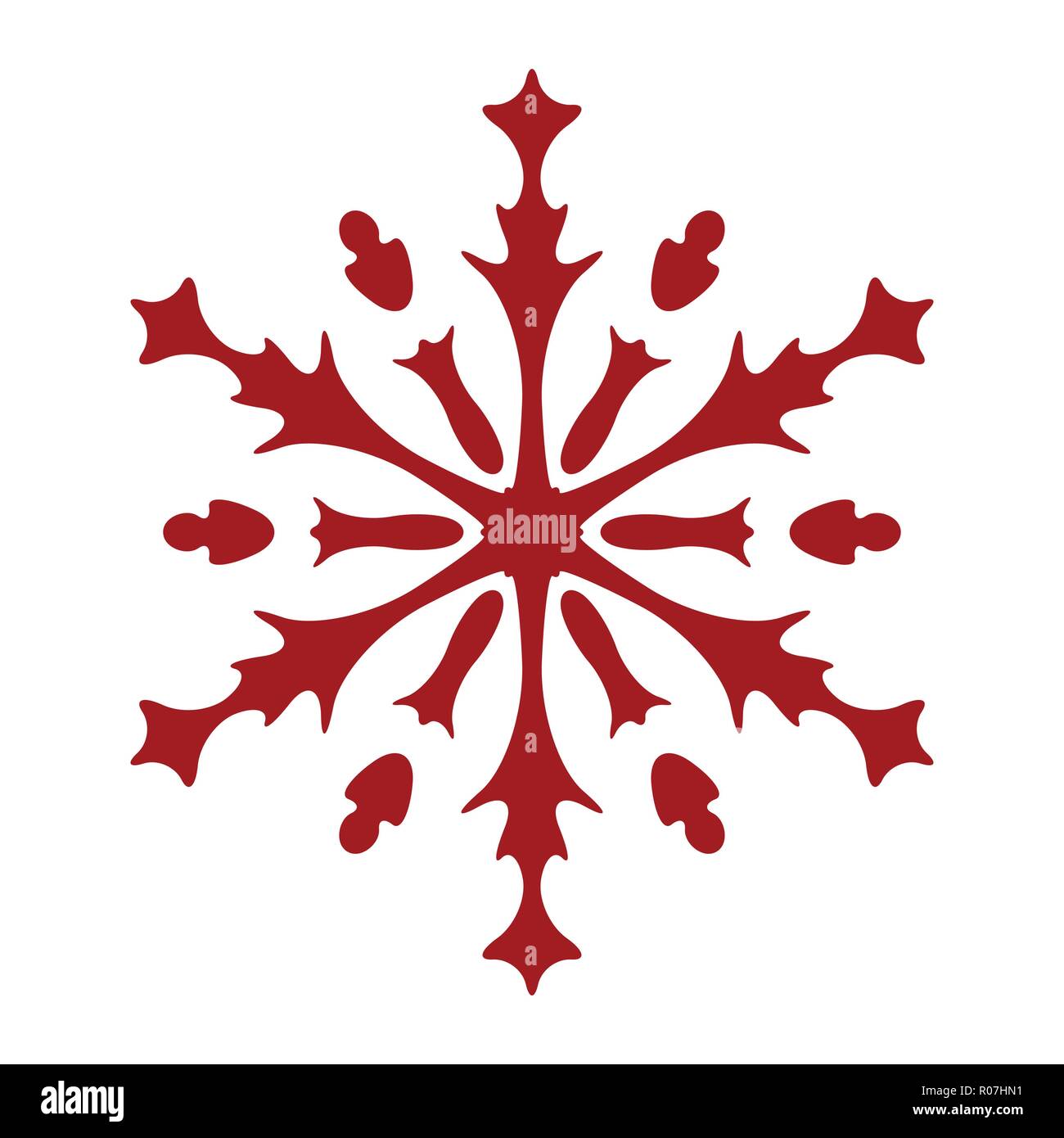 Simple Snowflake Element Stock Vector Image & Art - Alamy