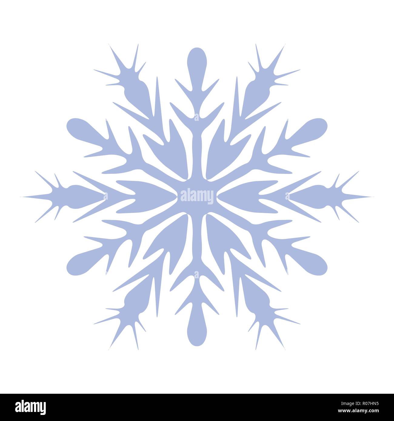 Simple Blue Snowflake Clipart