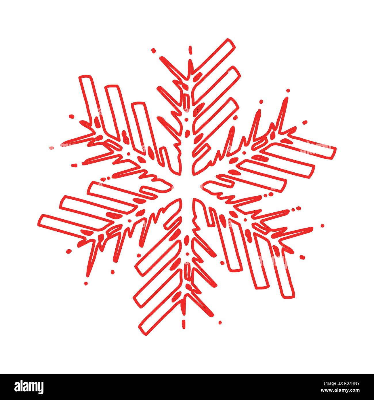 Outline Snowflake Shape Stock Vector Image & Art - Alamy