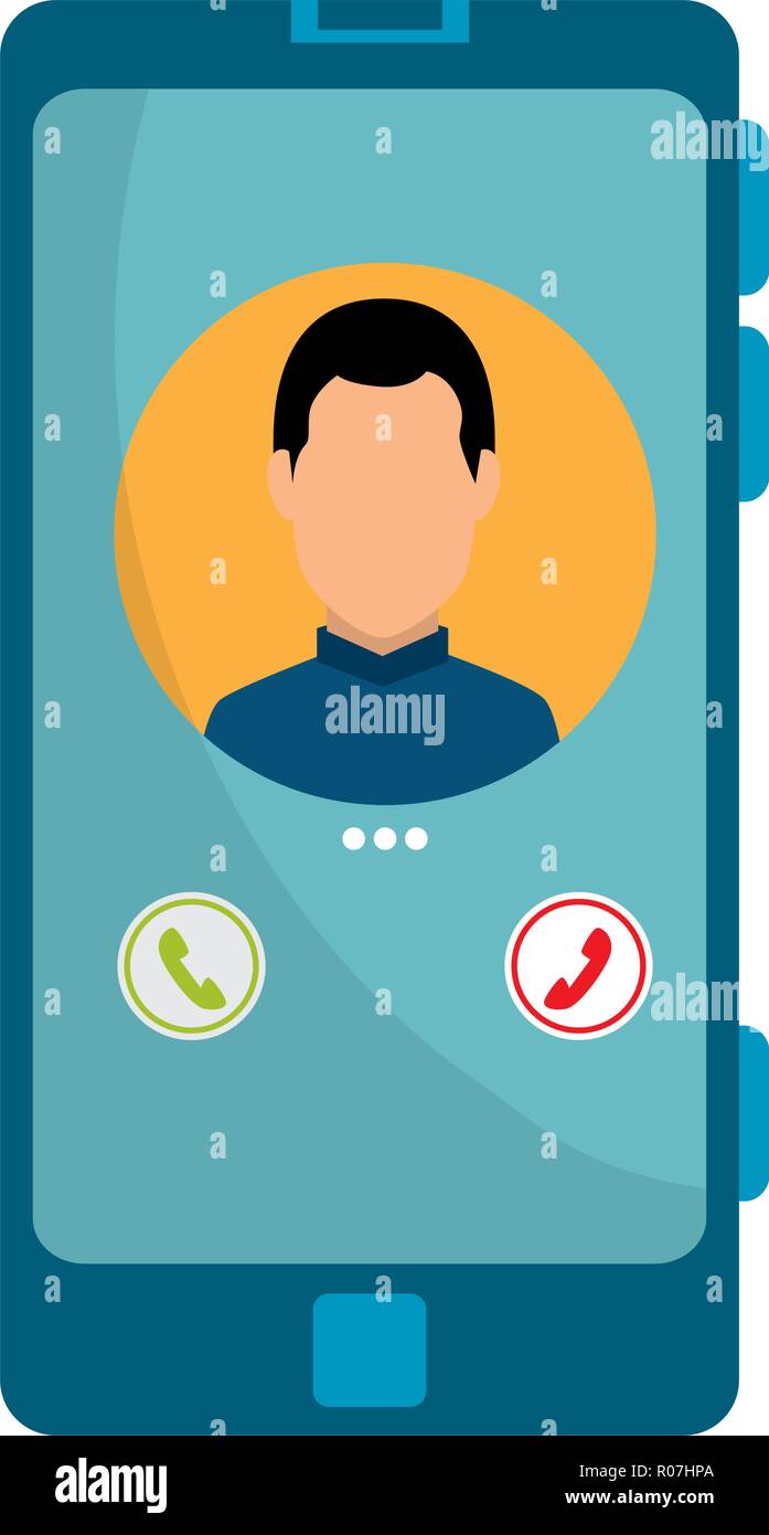 smartphone receiving call icon vector illustration design Stock Vector ...