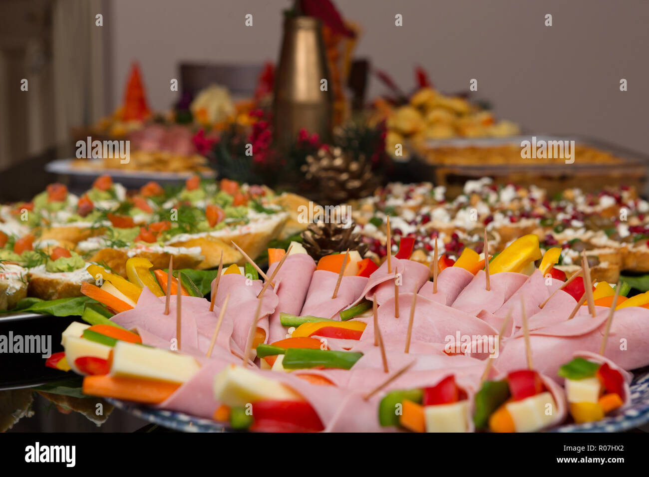 Party Platter With Healthy Appetizers Stock Photo - Alamy
