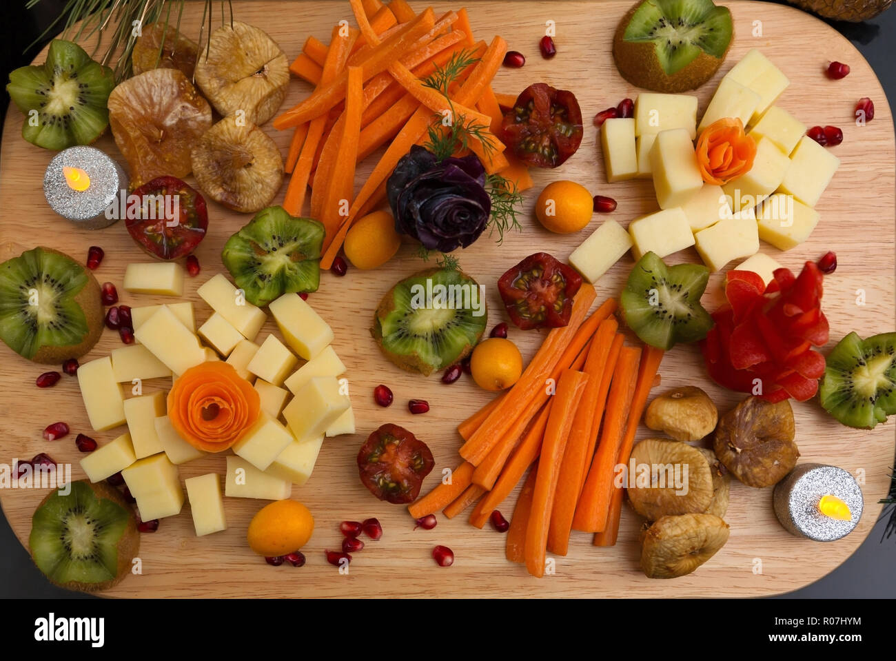 Delicious Appetizers With Exotic Fruit Stock Photo - Alamy