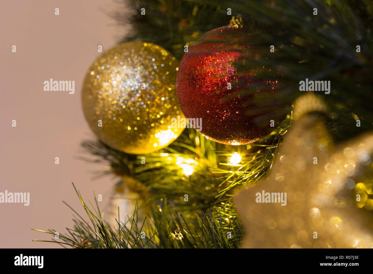 Zoomed lit christmas tree hi-res stock photography and images - Alamy
