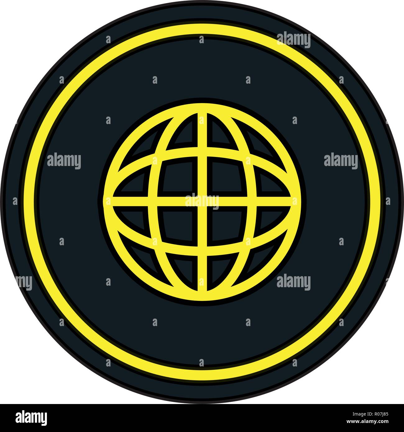 sphere planet browser icon vector illustration design Stock Vector ...