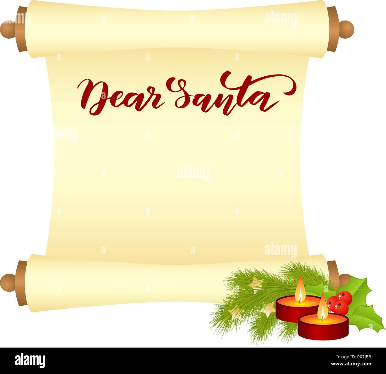 Manuscript Dear Santa Stock Vector Image & Art - Alamy