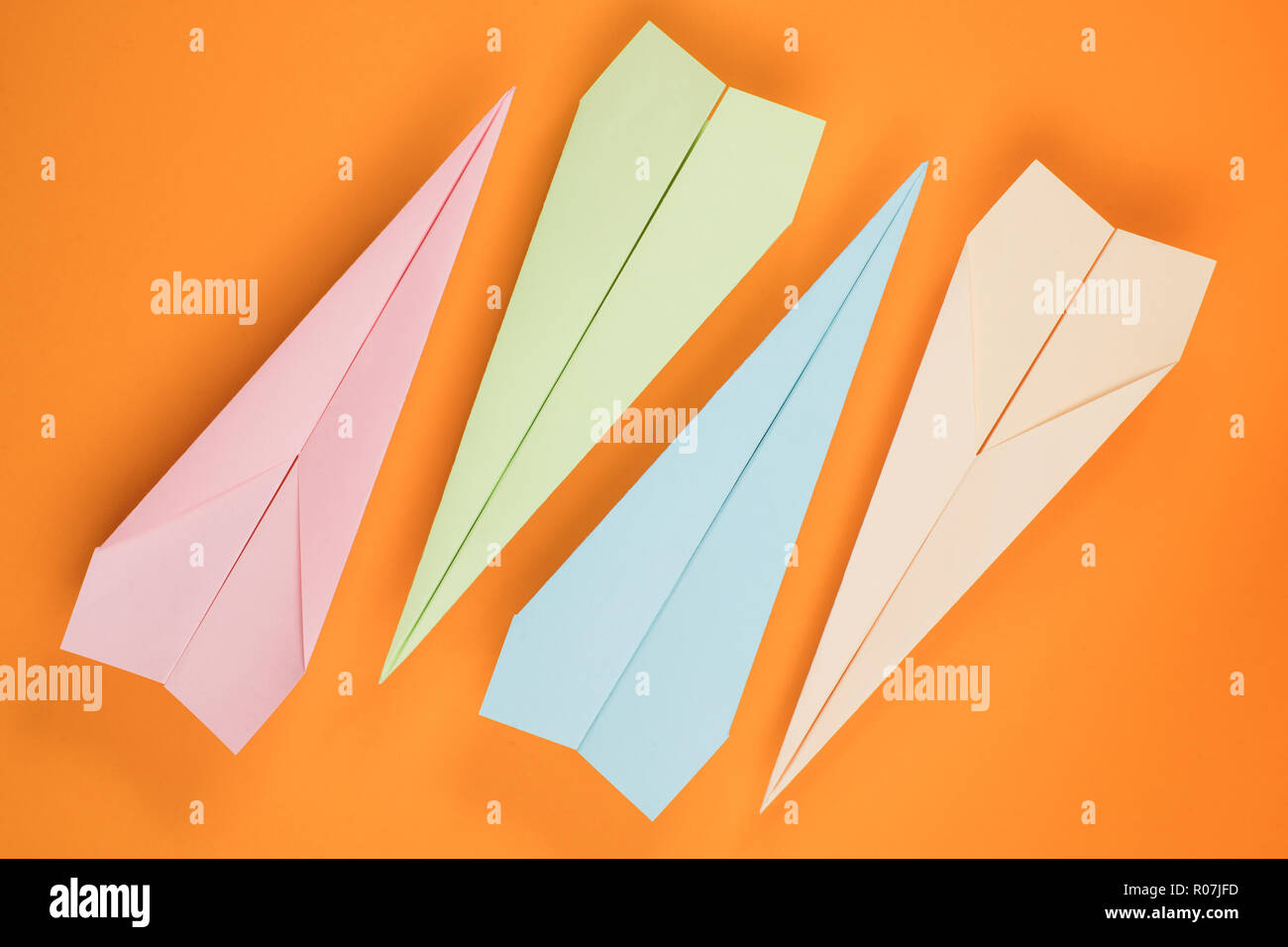 Blue paper planes on hi-res stock photography and images - Alamy