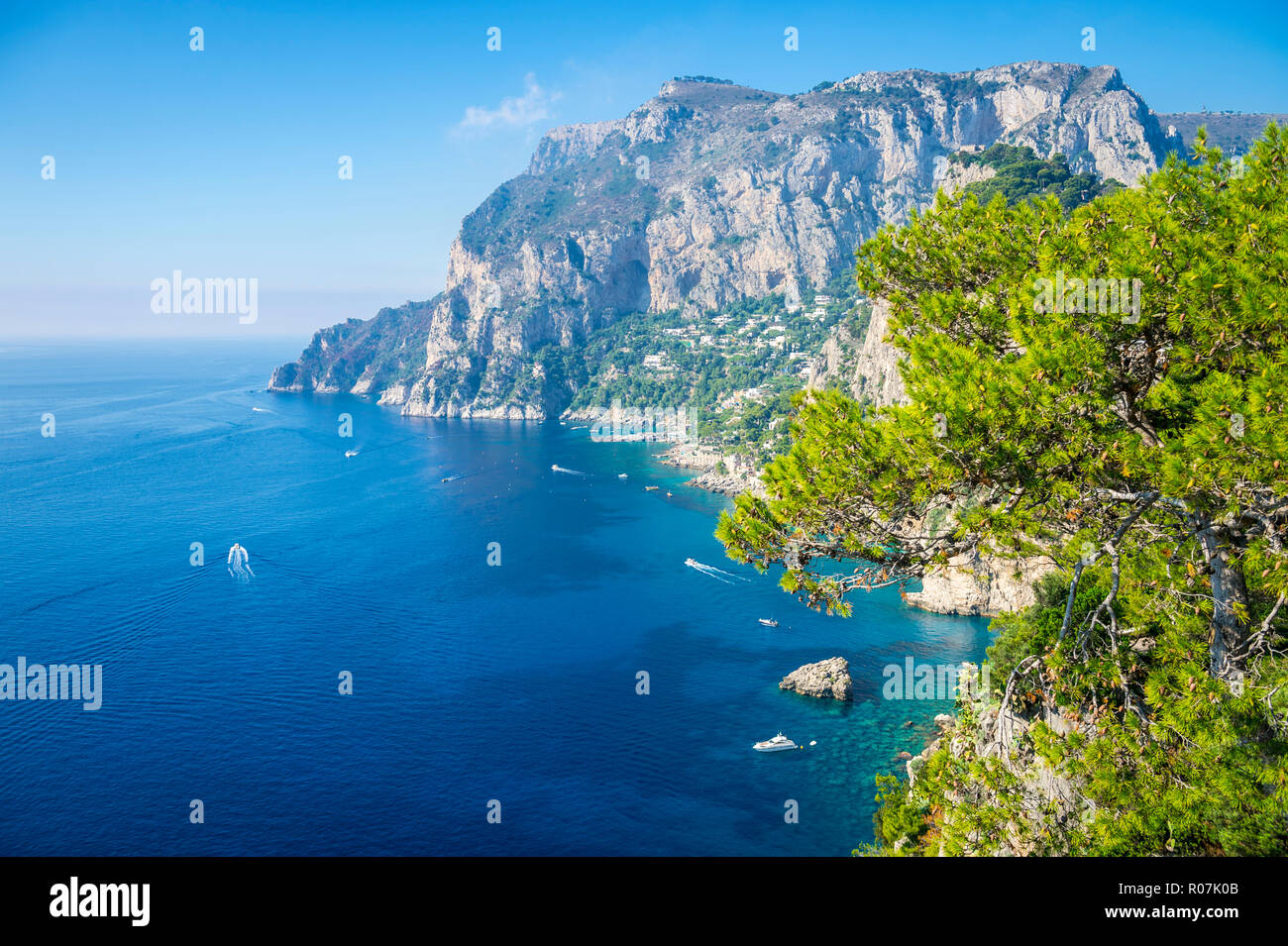 Bright scenic morning view of the dramatic cliff landscape of the ...