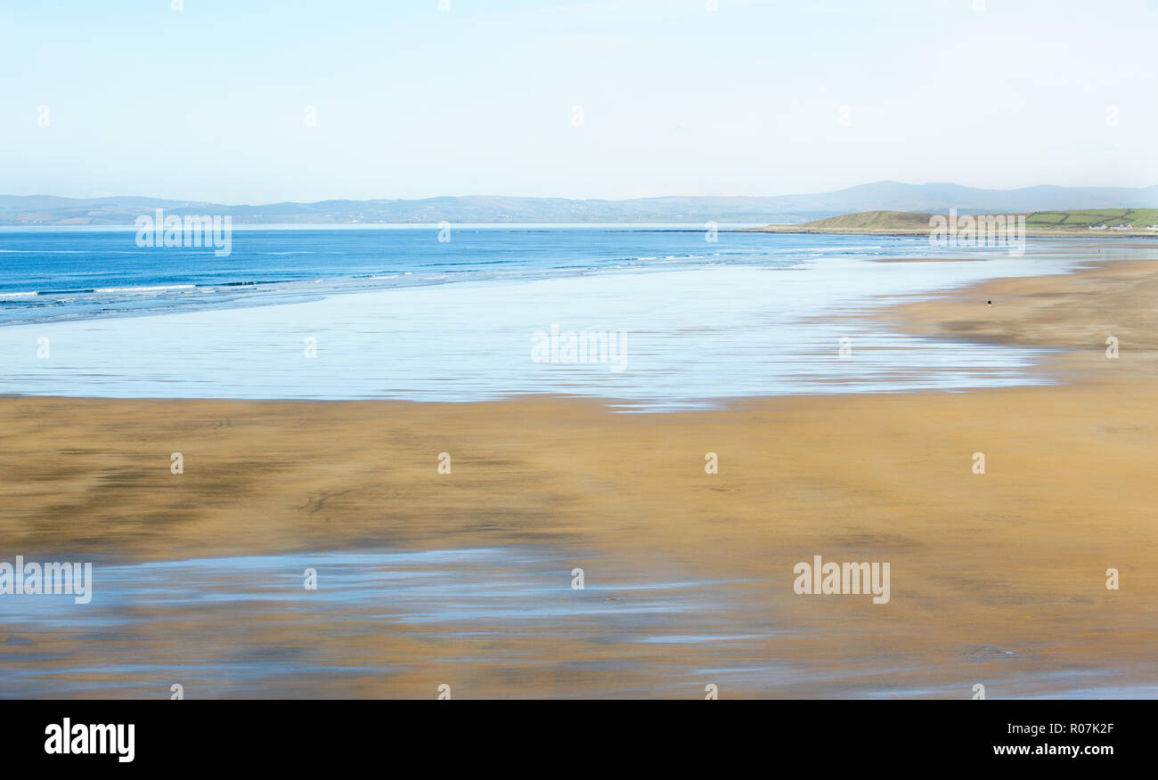 Magnificent sandy beach,Tullan Strand, which attracts surfers from all ...