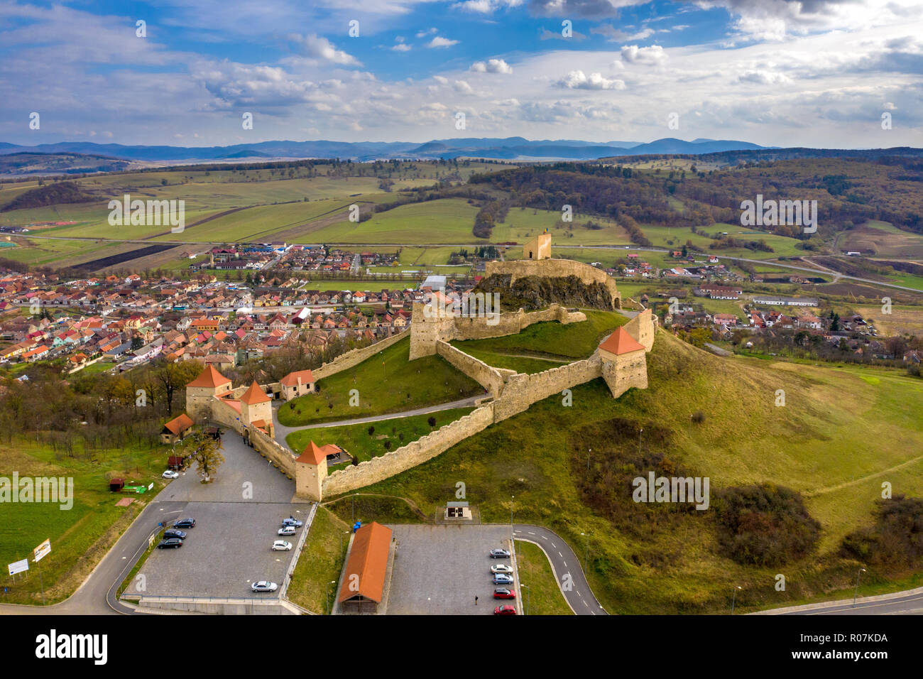 Famous Rupea Fortress in Transylvania near Brasov and SIbiu, Romania ...