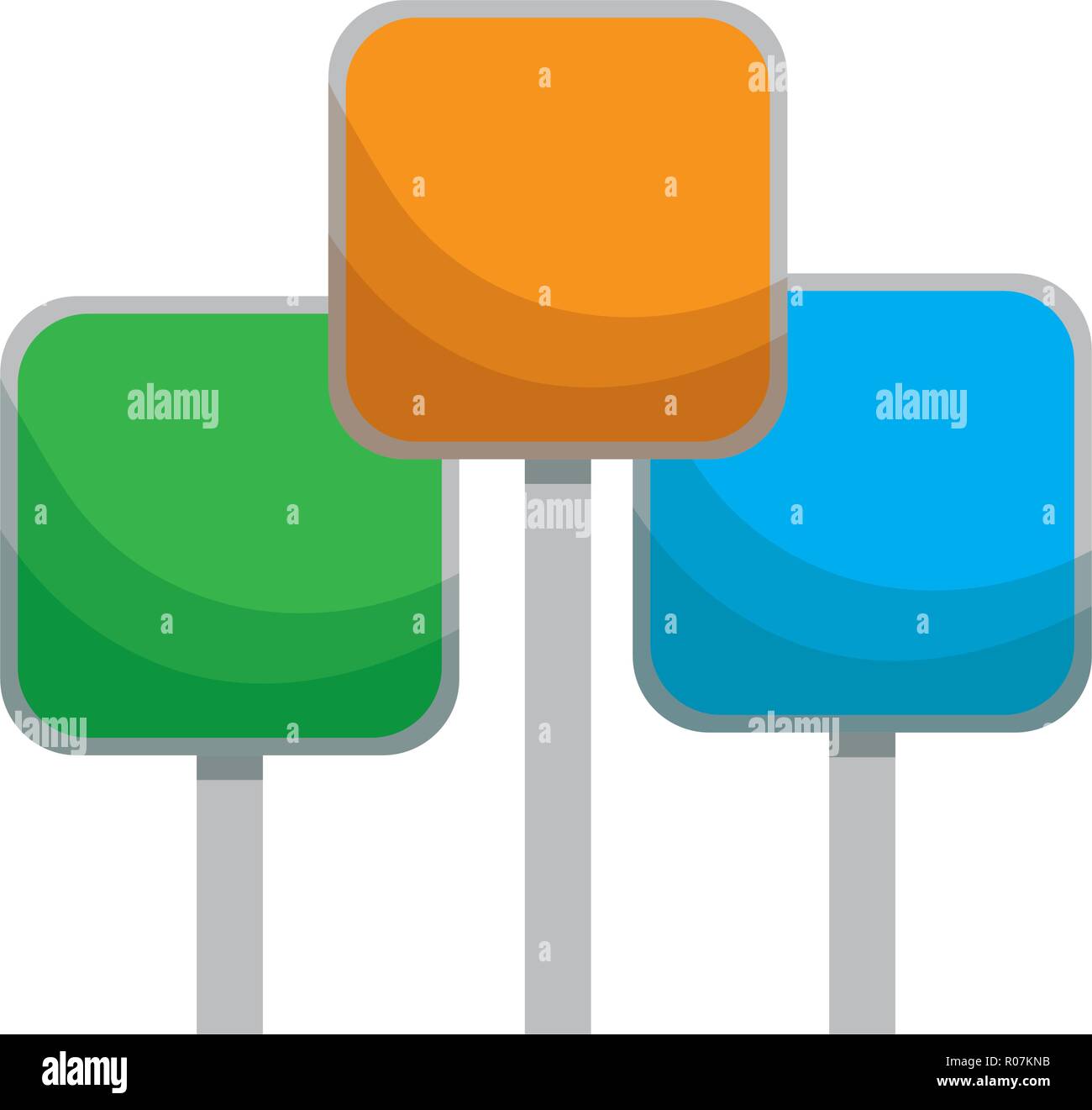 set of signals square vector illustration design Stock Vector Image ...