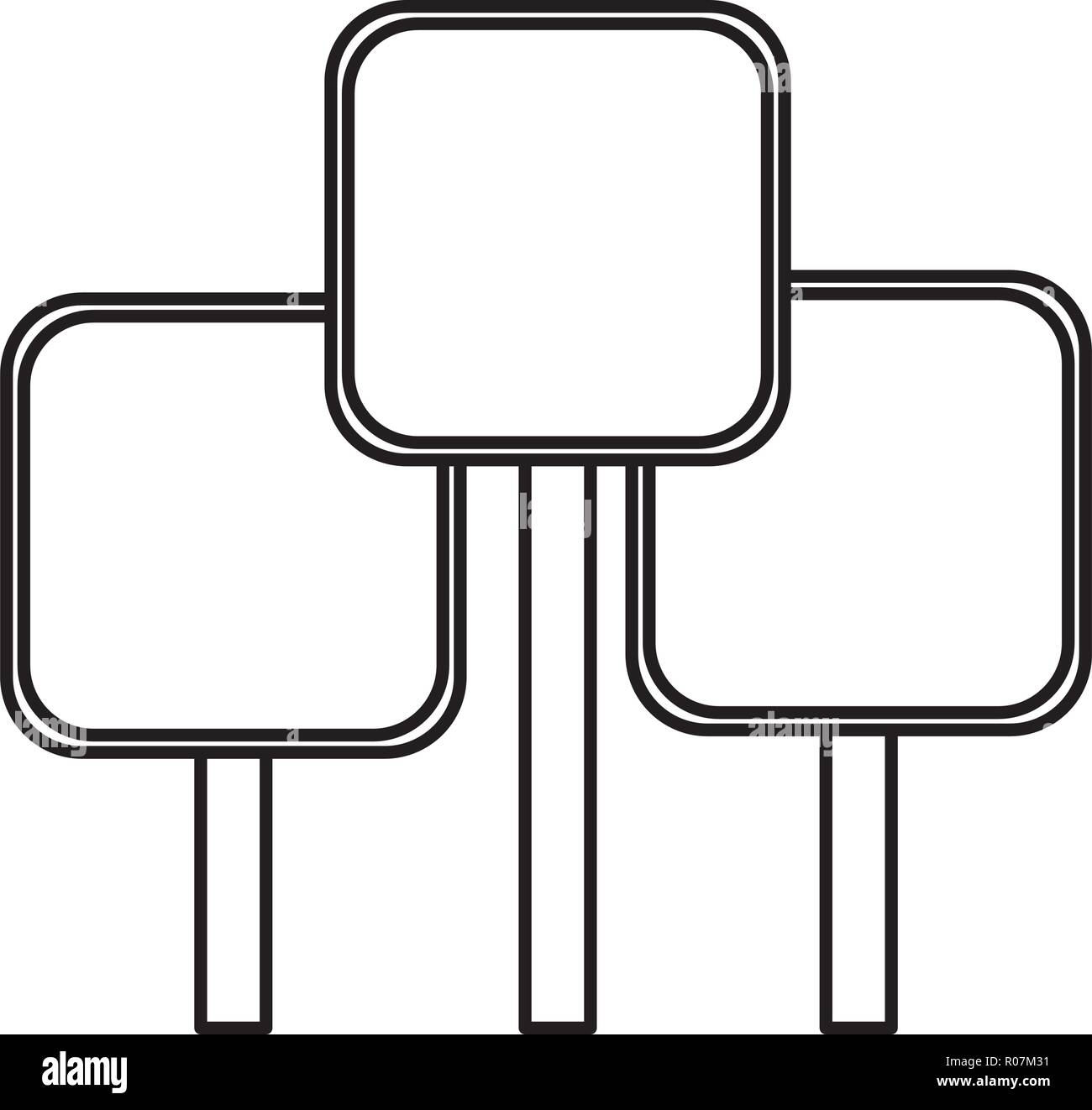 set of signals square vector illustration design Stock Vector Image ...