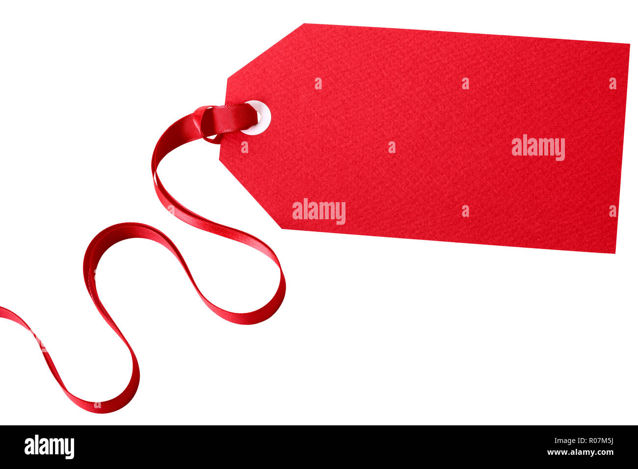 Red ribbon label Cut Out Stock Images & Pictures - Alamy