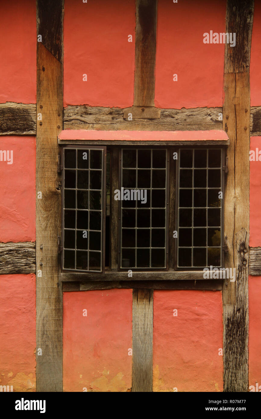 Window on old English house from the 17th century exhibited at the ...