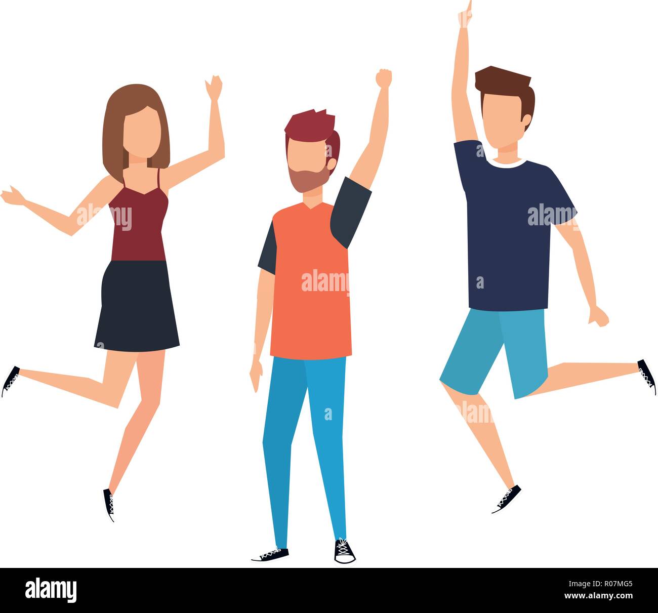 group of young people celebrating Stock Vector Image & Art - Alamy
