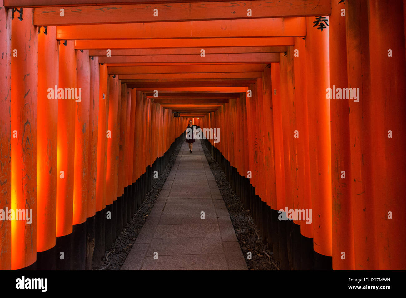 Walk down a long corridor Stock Photo - Alamy