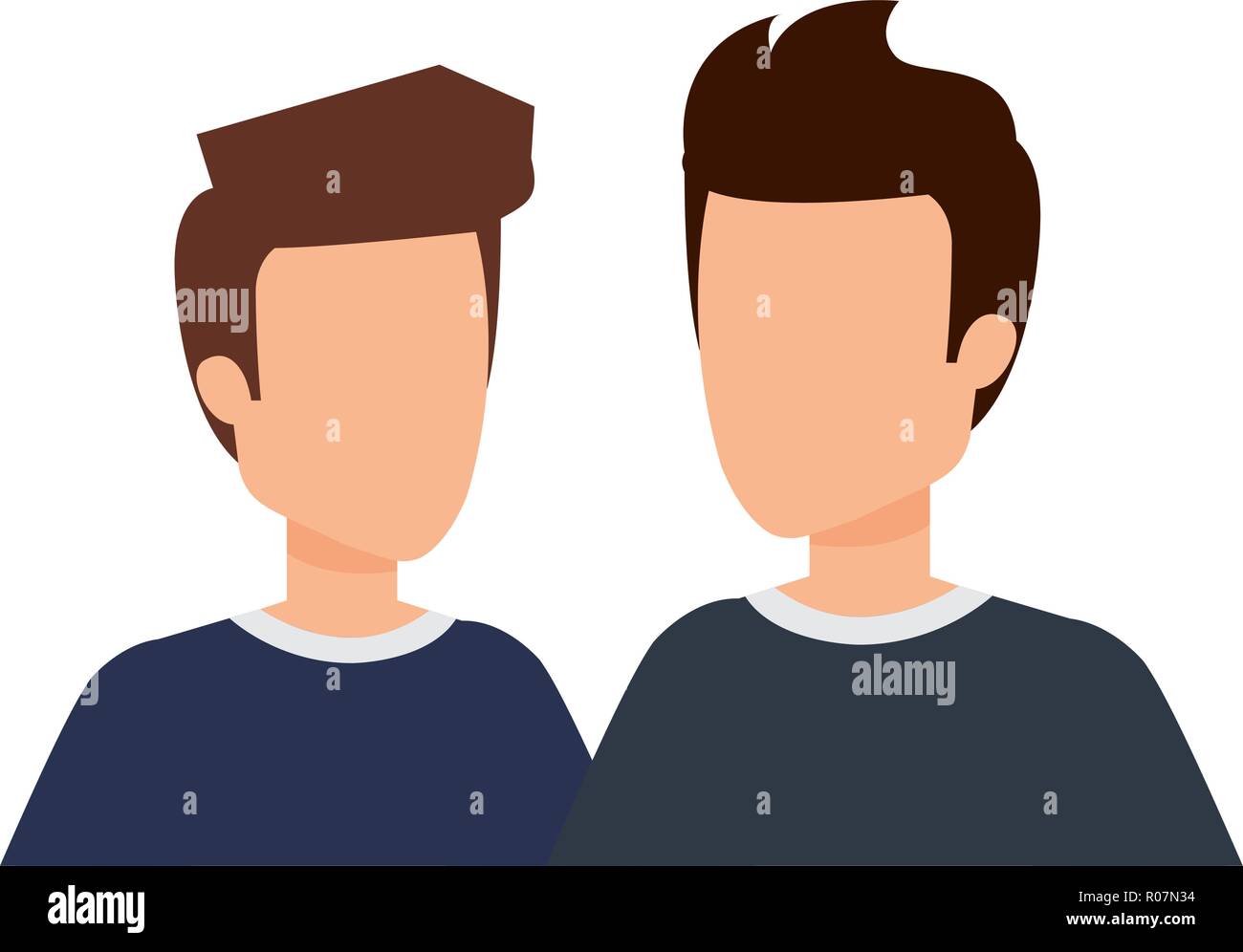 group of men avatars characters vector illustration design Stock Vector ...