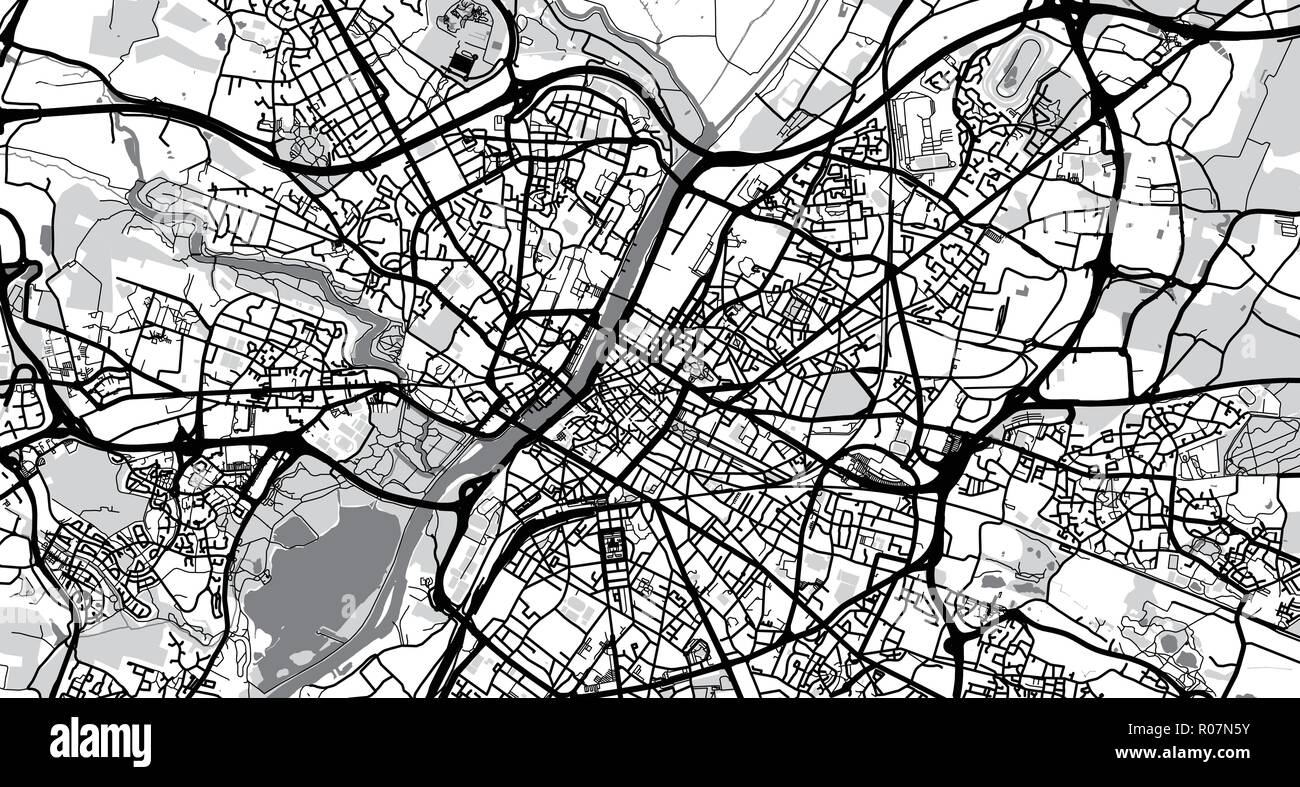 Urban vector city map of Angers, France Stock Vector Image & Art - Alamy